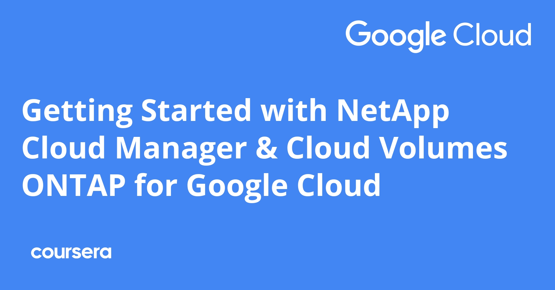Getting Started with NetApp Cloud Manager & Cloud Volumes ONTAP for ...