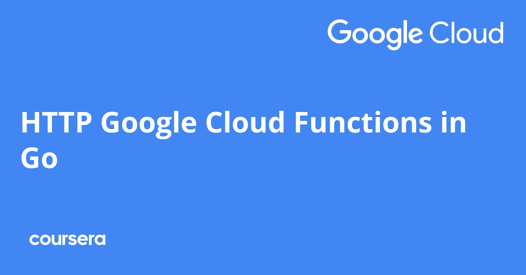 HTTP Google Cloud Functions in Go