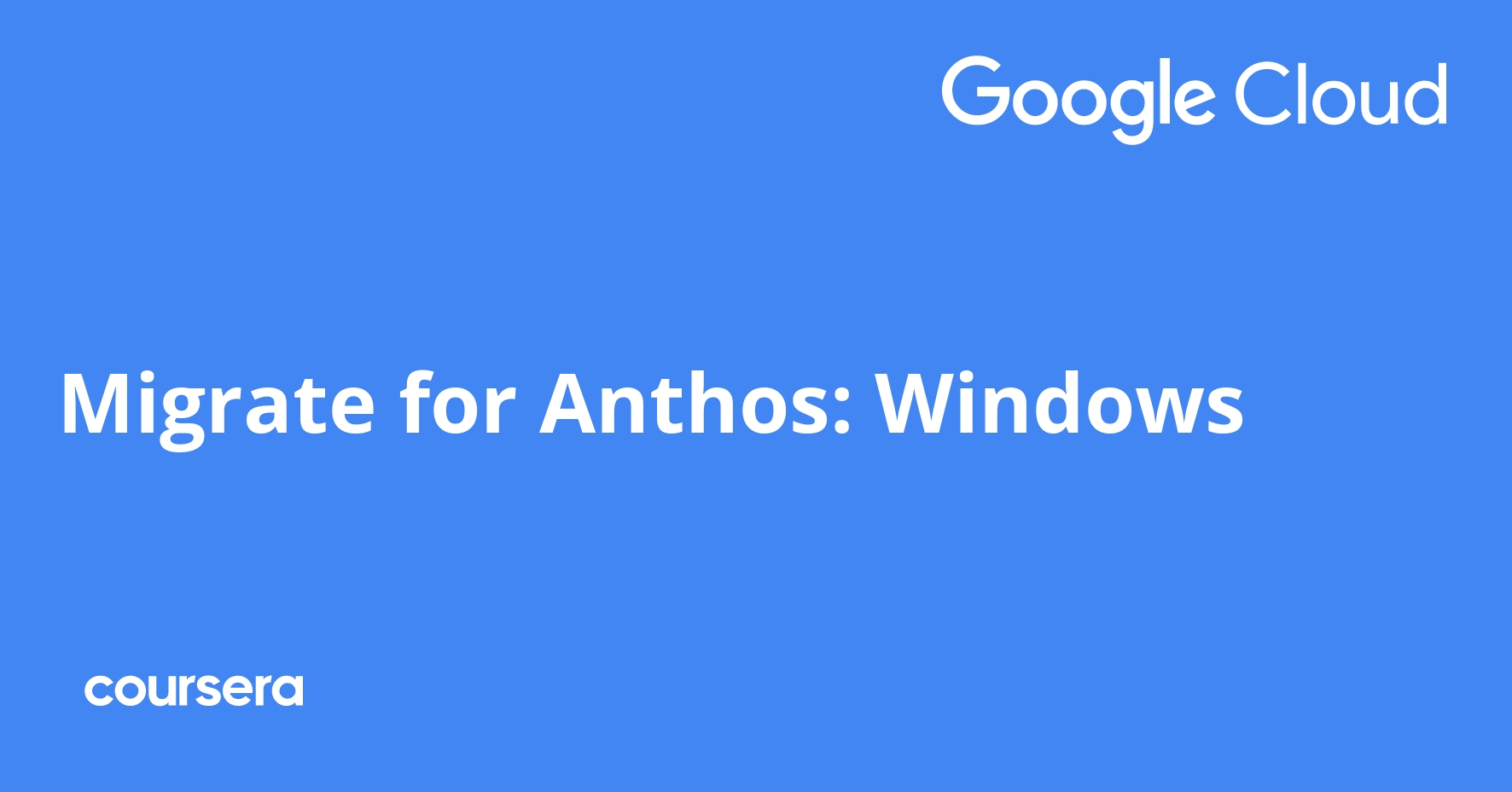 Migrate for Anthos: Windows