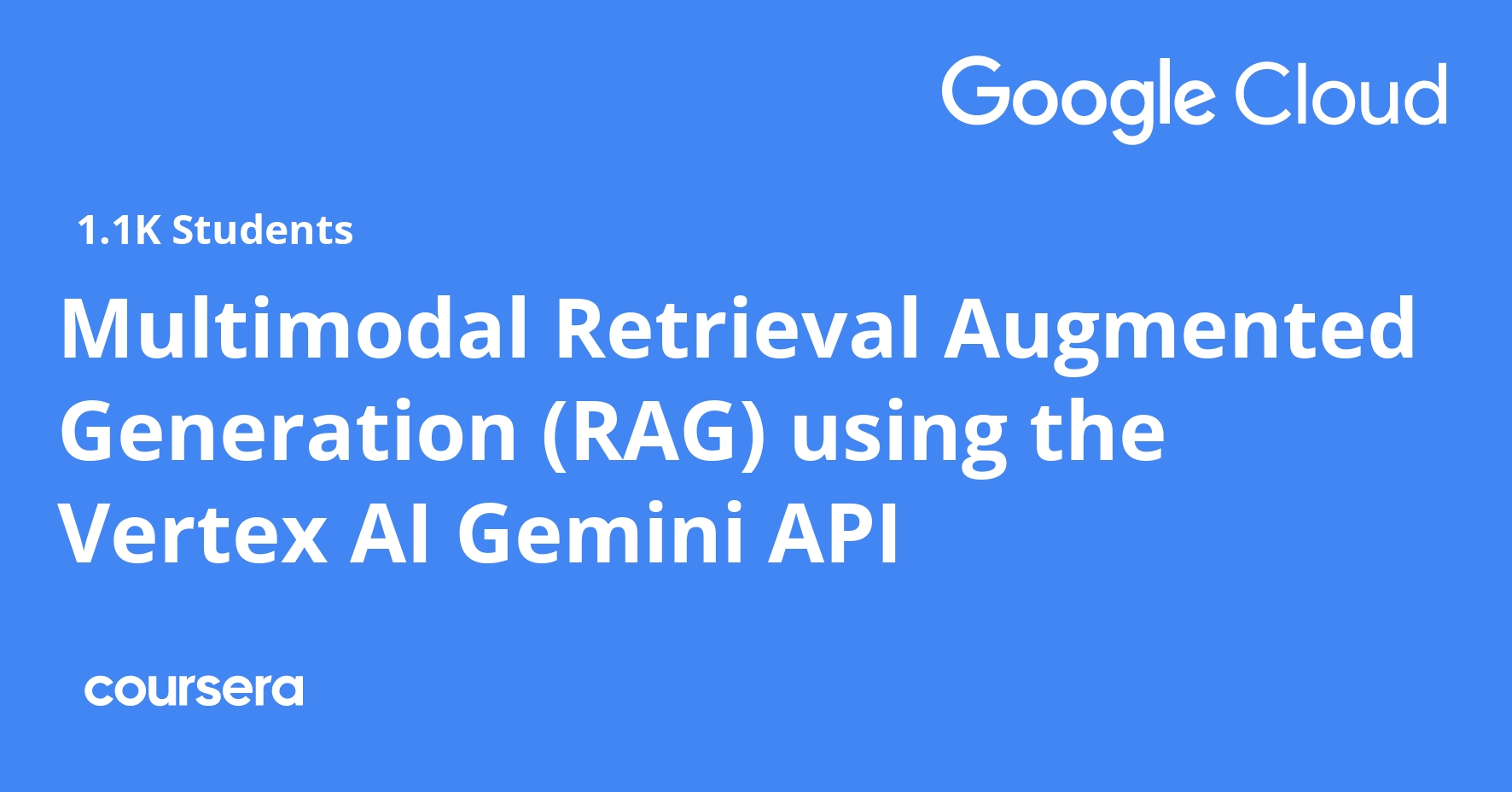 Multimodal Retrieval Augmented Generation (RAG) using the Vertex AI Gemini API