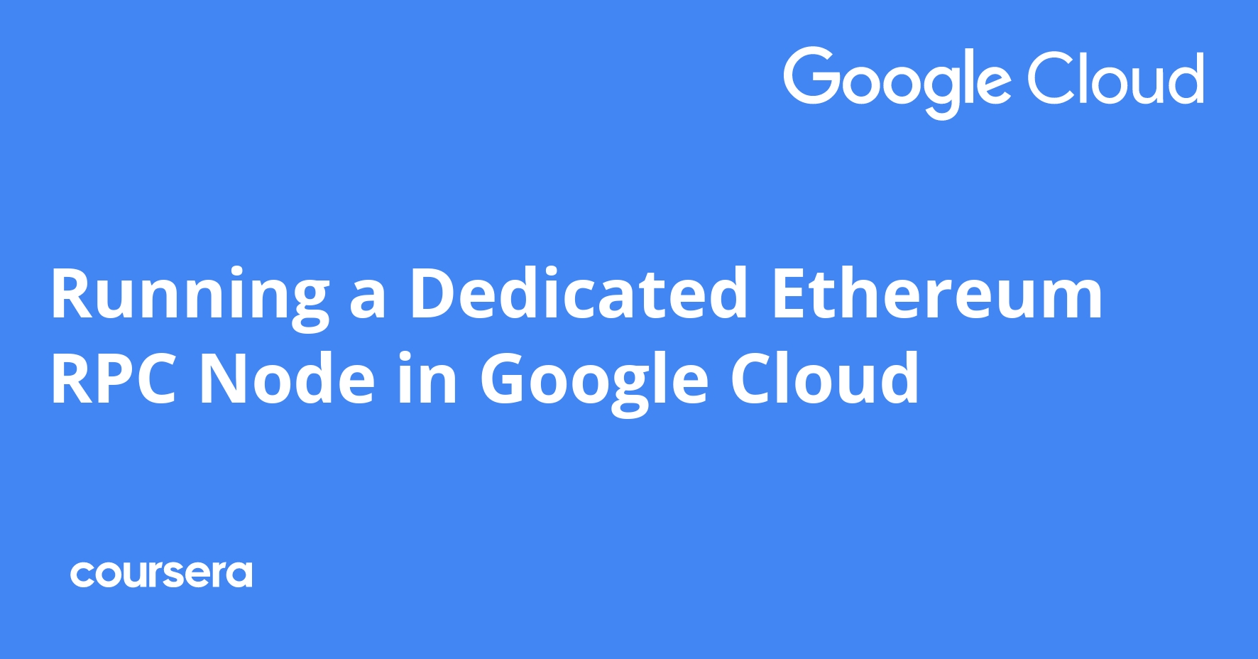 Running a Dedicated Ethereum RPC Node in Google Cloud
