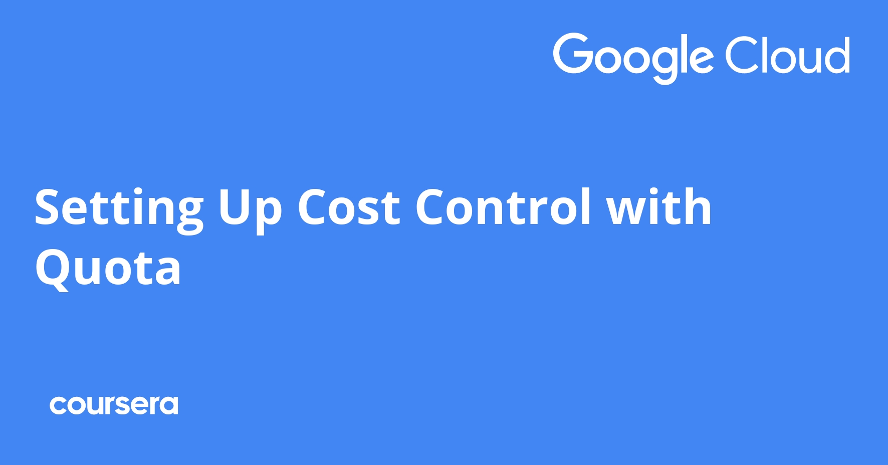 Setting Up Cost Control with Quota