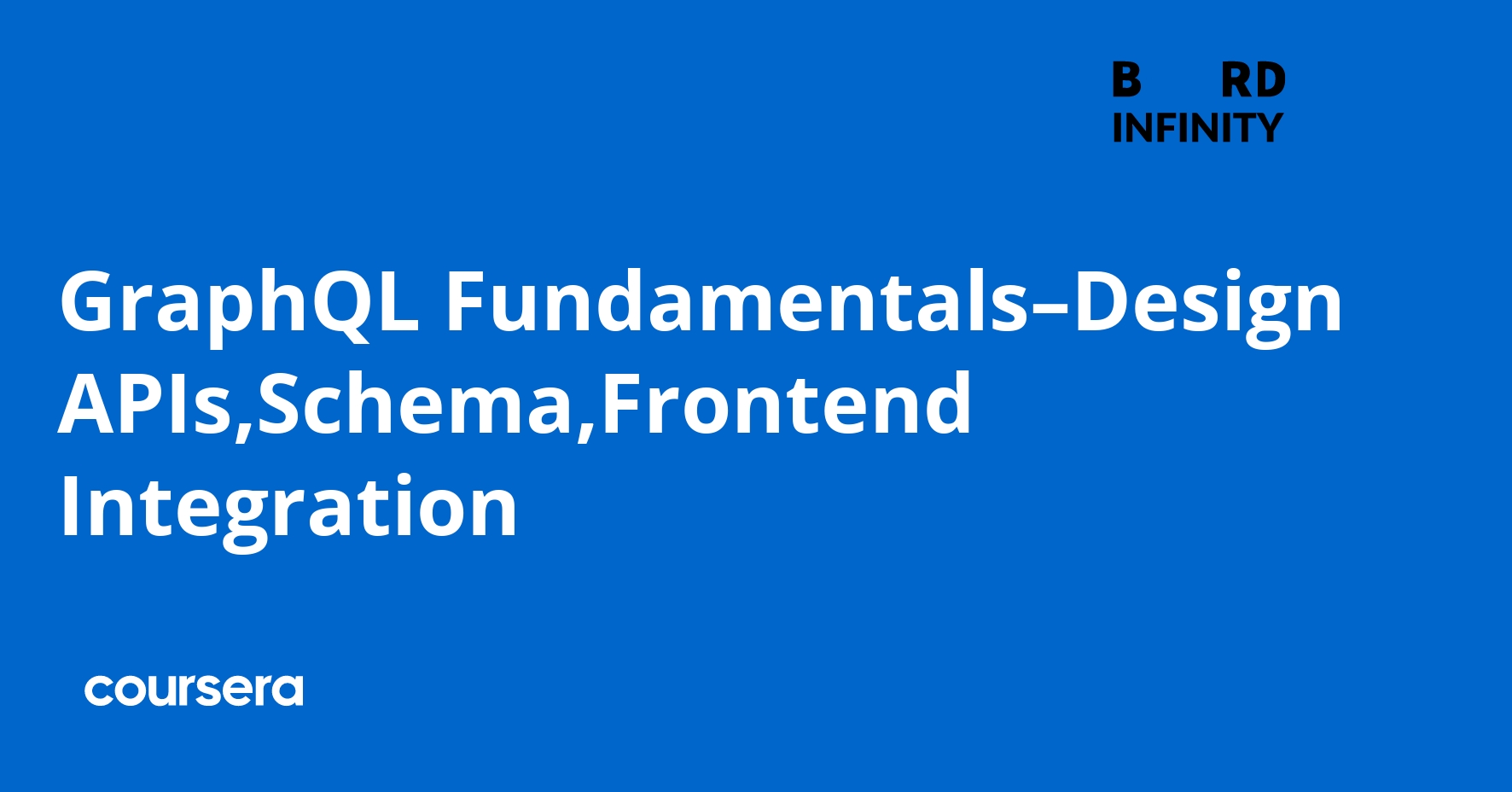 GraphQL Fundamentals–Design APIs,Schema,Frontend Integration | Coursera