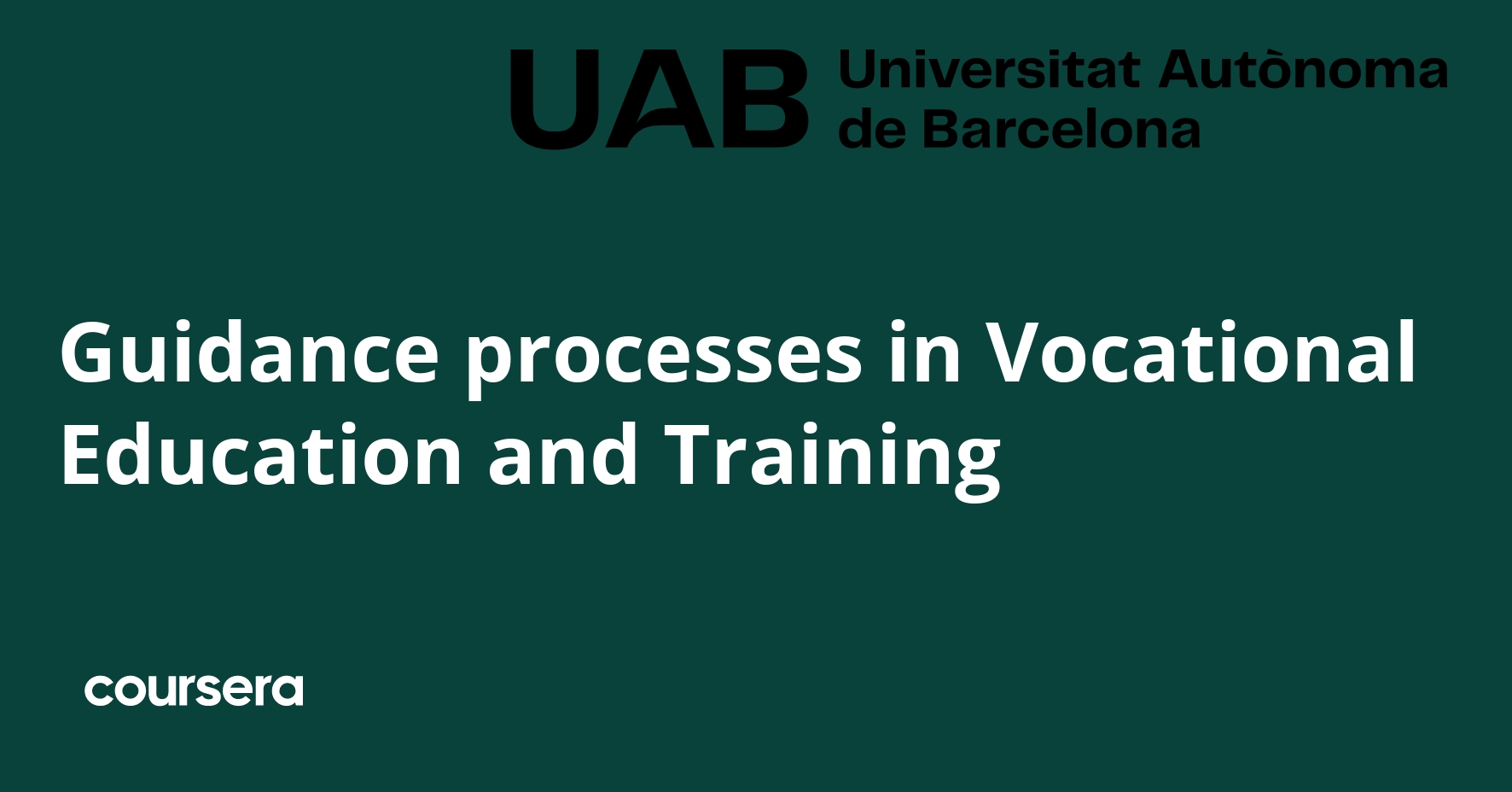 Guidance processes in Vocational Education and Training | Coursera