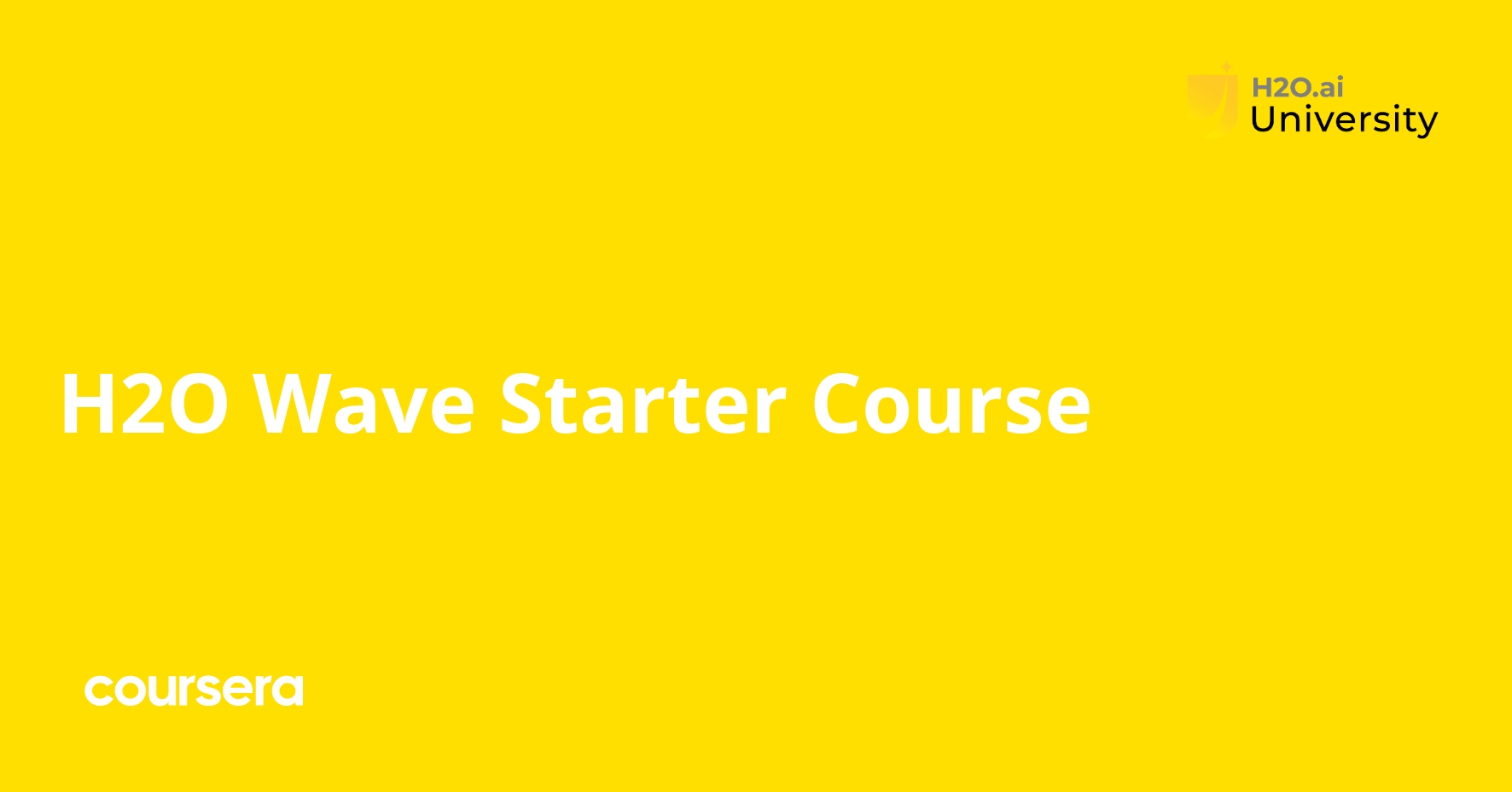 H2O Wave Starter Course | Coursera