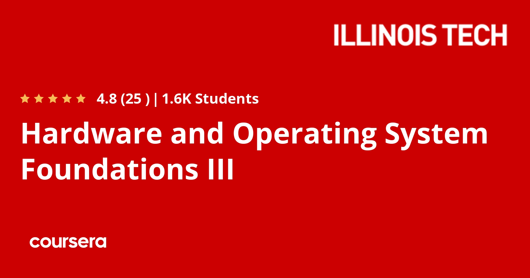 Hardware and Operating System Foundations III | Coursera