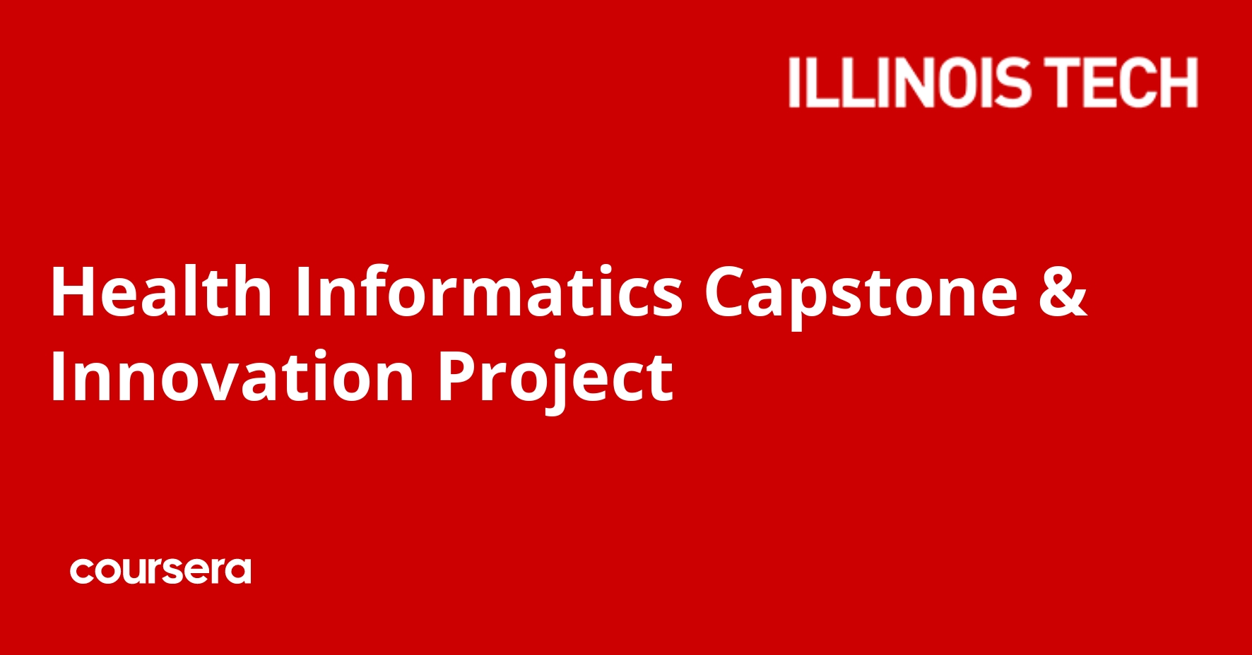 Health Informatics Capstone & Innovation Project | Coursera