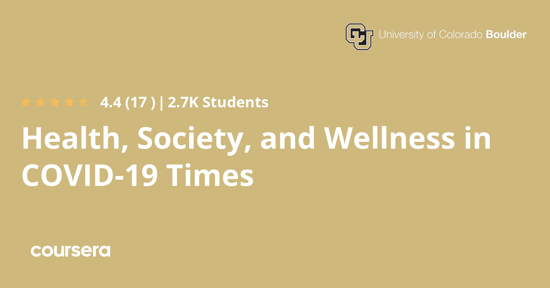 Health, Society, and Wellness in COVID-19 Times | Coursera