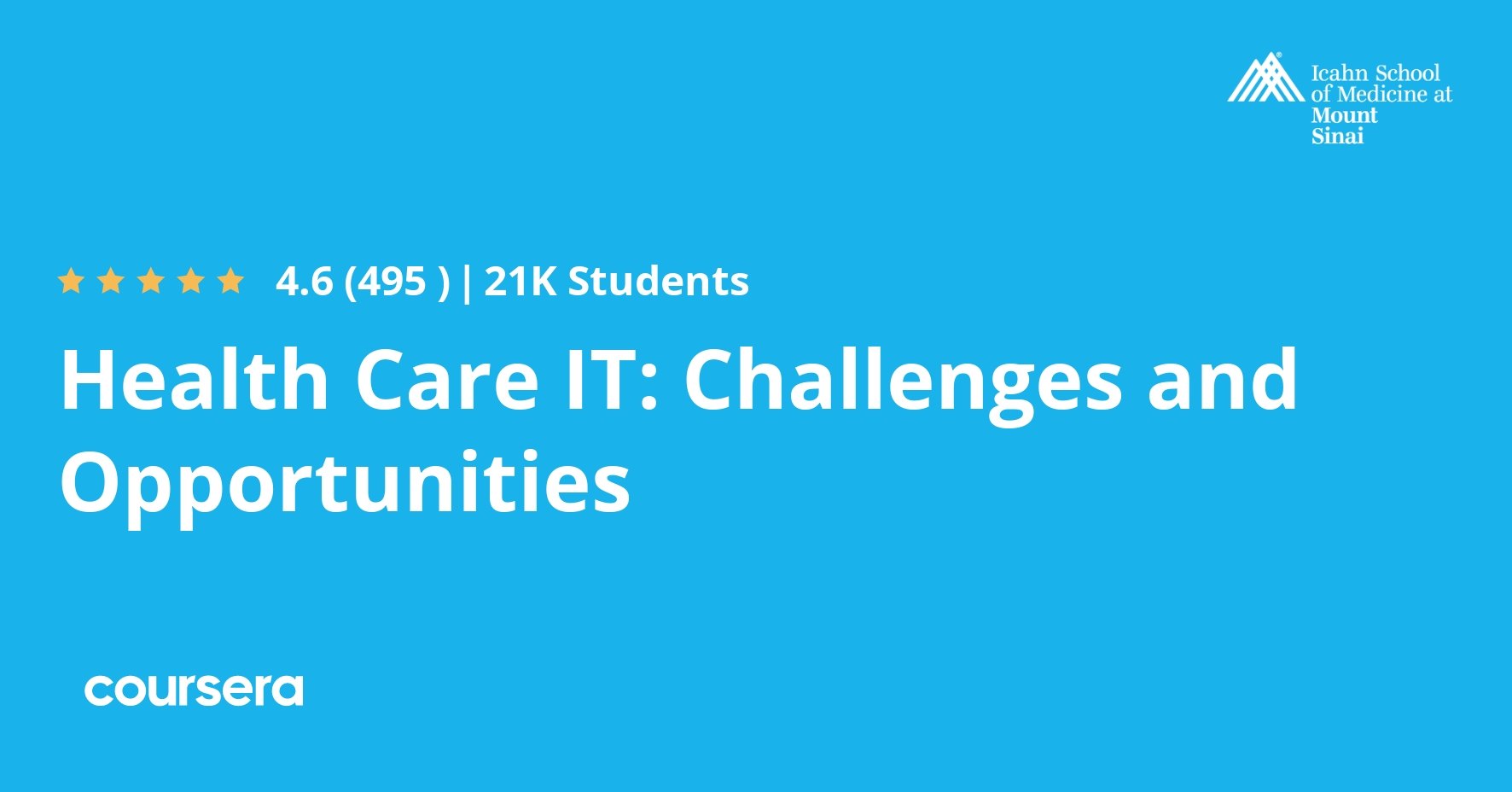 Health Care IT: Challenges and Opportunities | Coursera