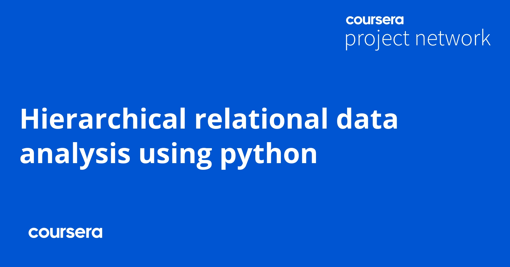 Hierarchical relational data analysis using python