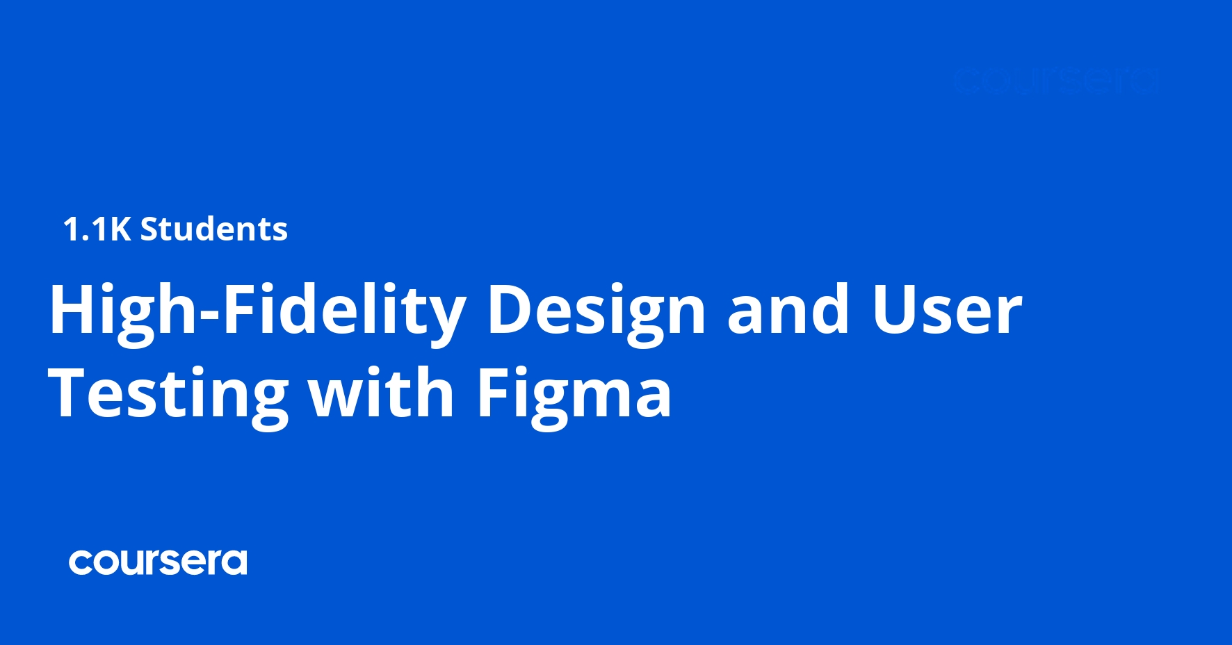 High-Fidelity Design and User Testing with Figma | Coursera