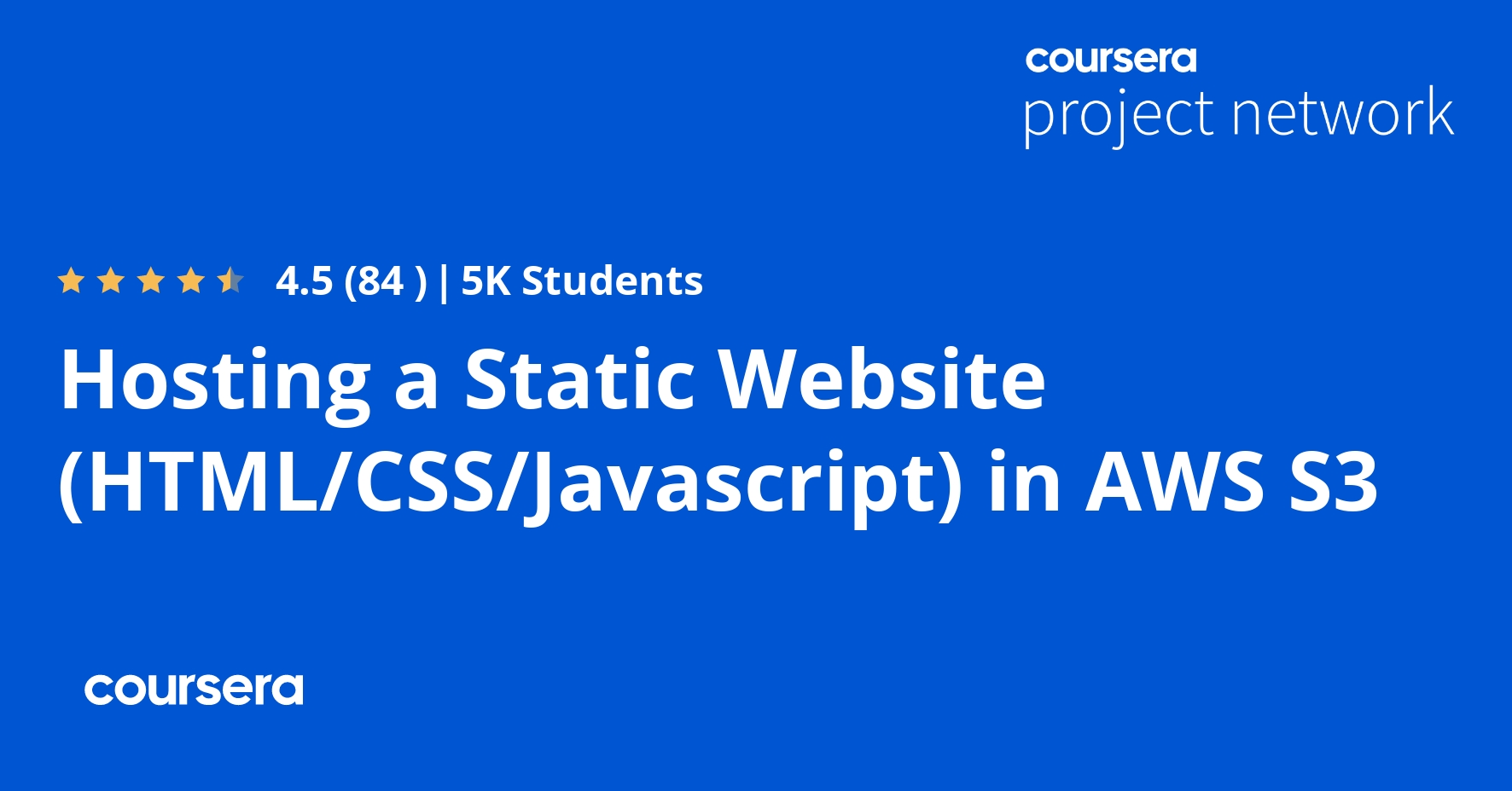 Hosting A Static Website Html Css Javascript In Aws S3