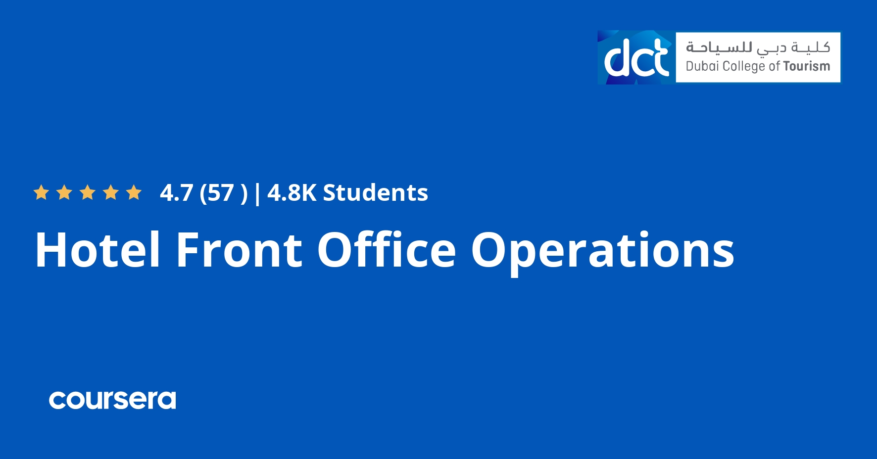 Hotel Front Office Operations | Coursera