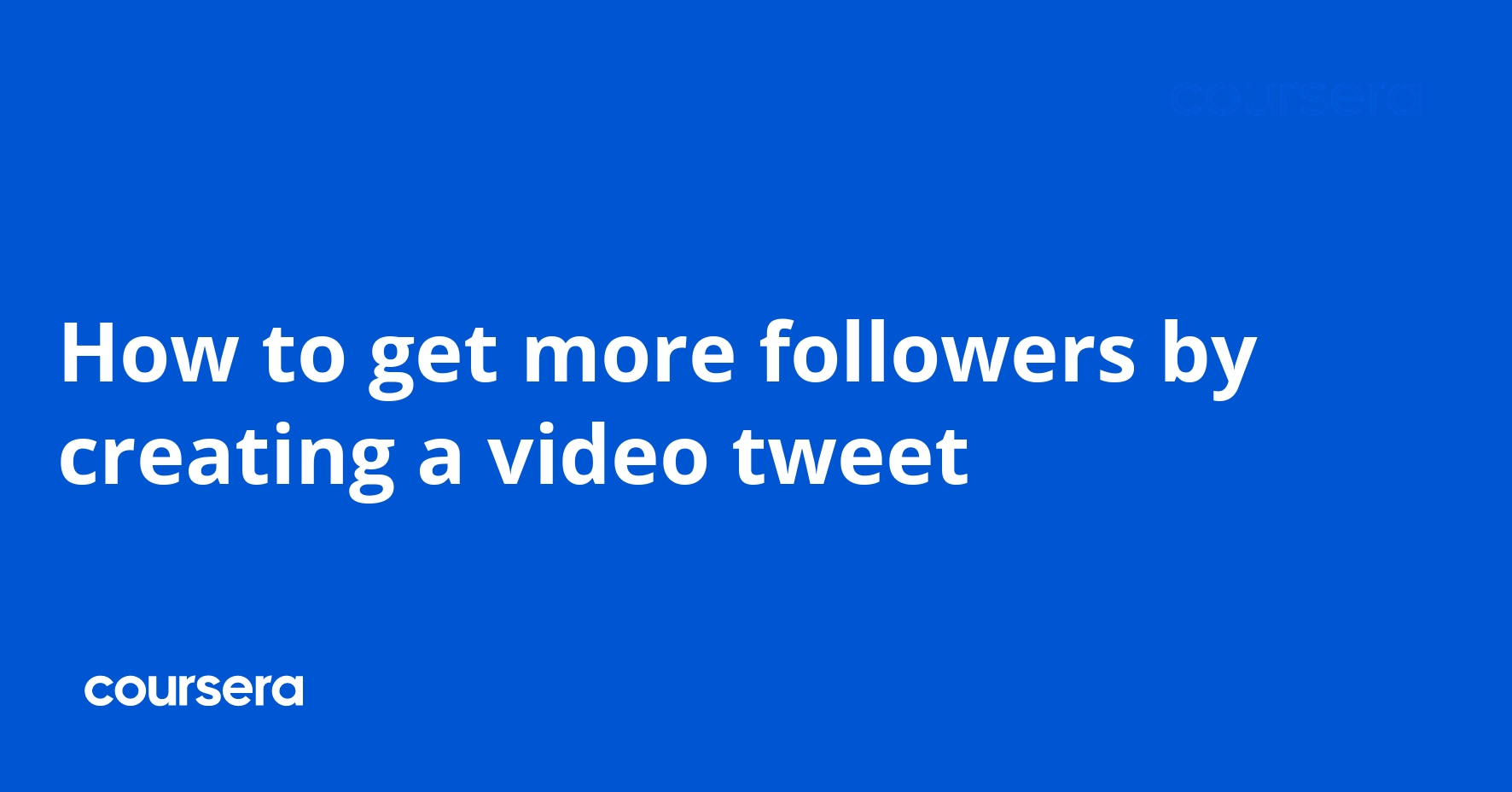 How to get more followers by creating a video tweet