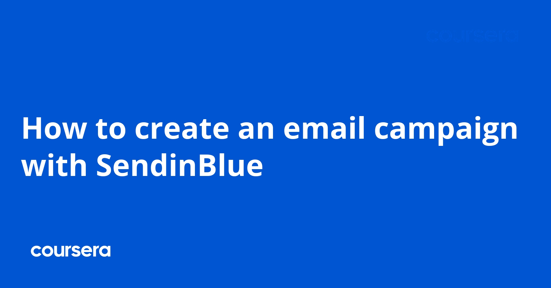 How to create an email campaign with SendinBlue