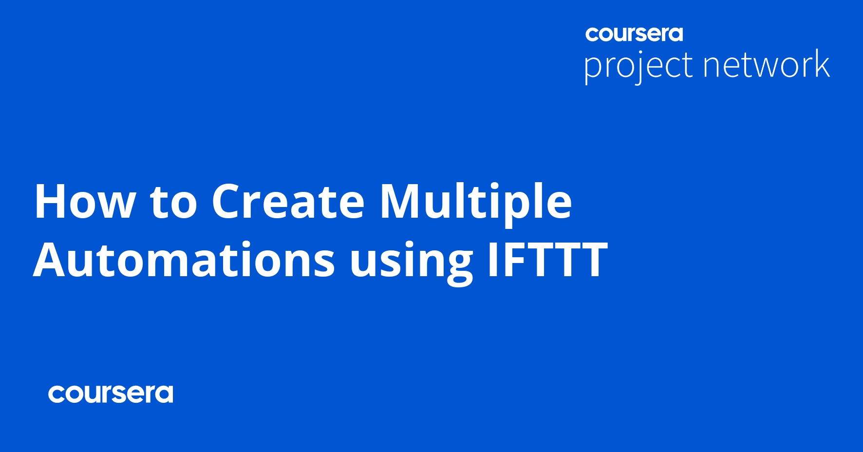How to Create Multiple Automations using IFTTT