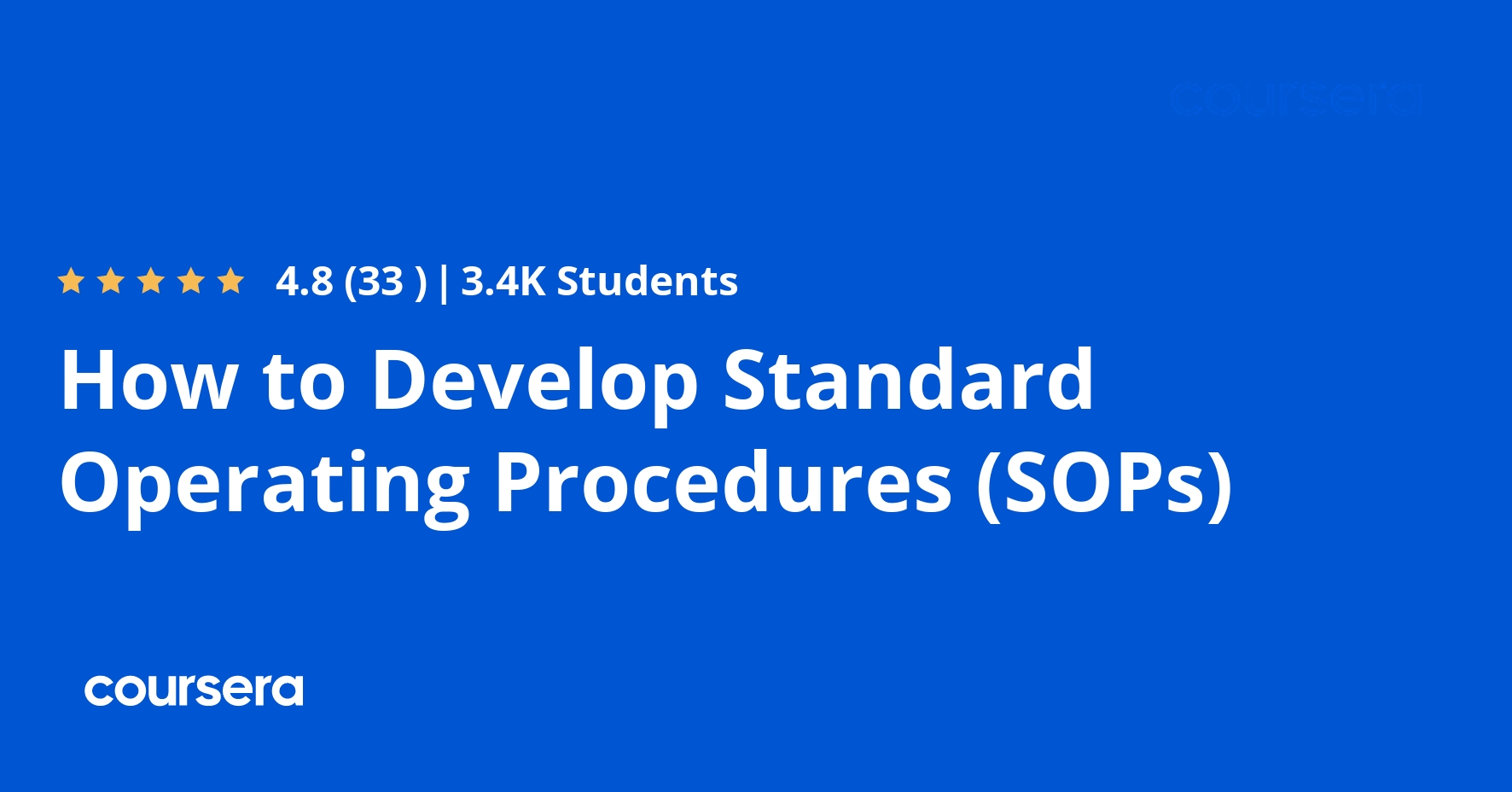 How to Develop Standard Operating Procedures (SOPs) | Coursera