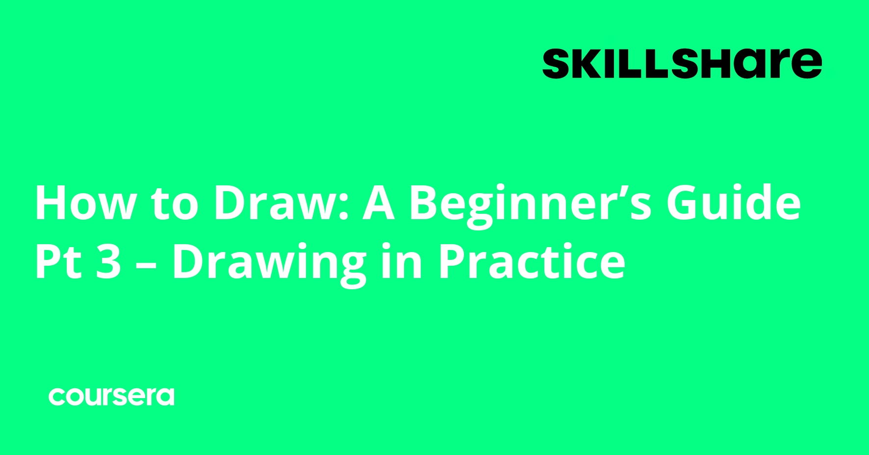 How to Draw: A Beginner’s Guide Pt 3 – Drawing in Practice | Coursera
