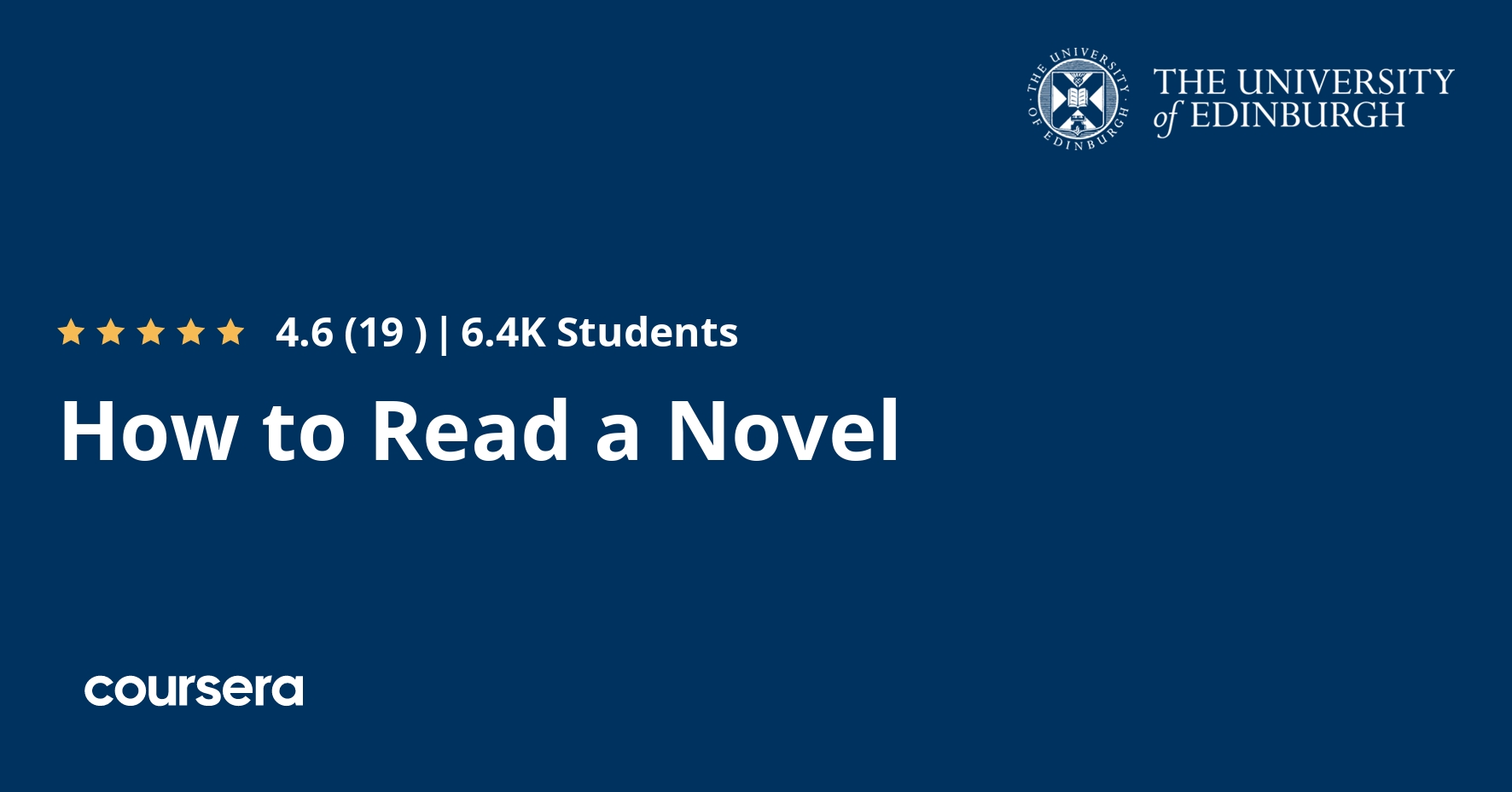 How to Read a Novel | Coursera