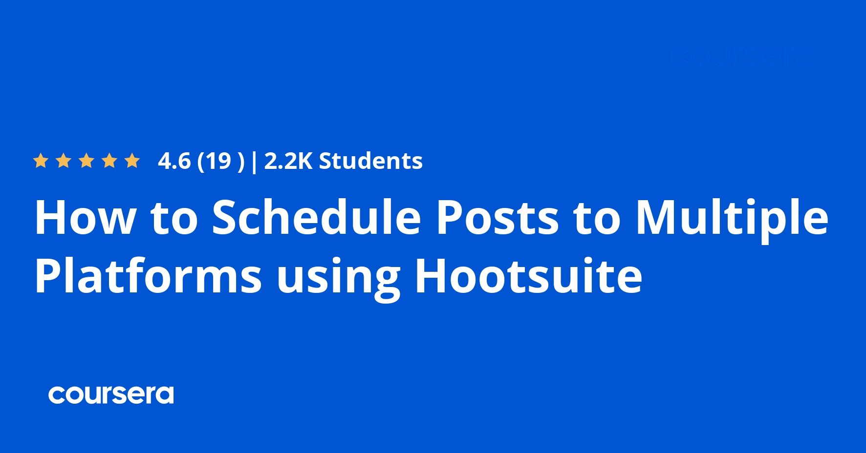 How to Schedule Posts to Multiple Platforms using Hootsuite