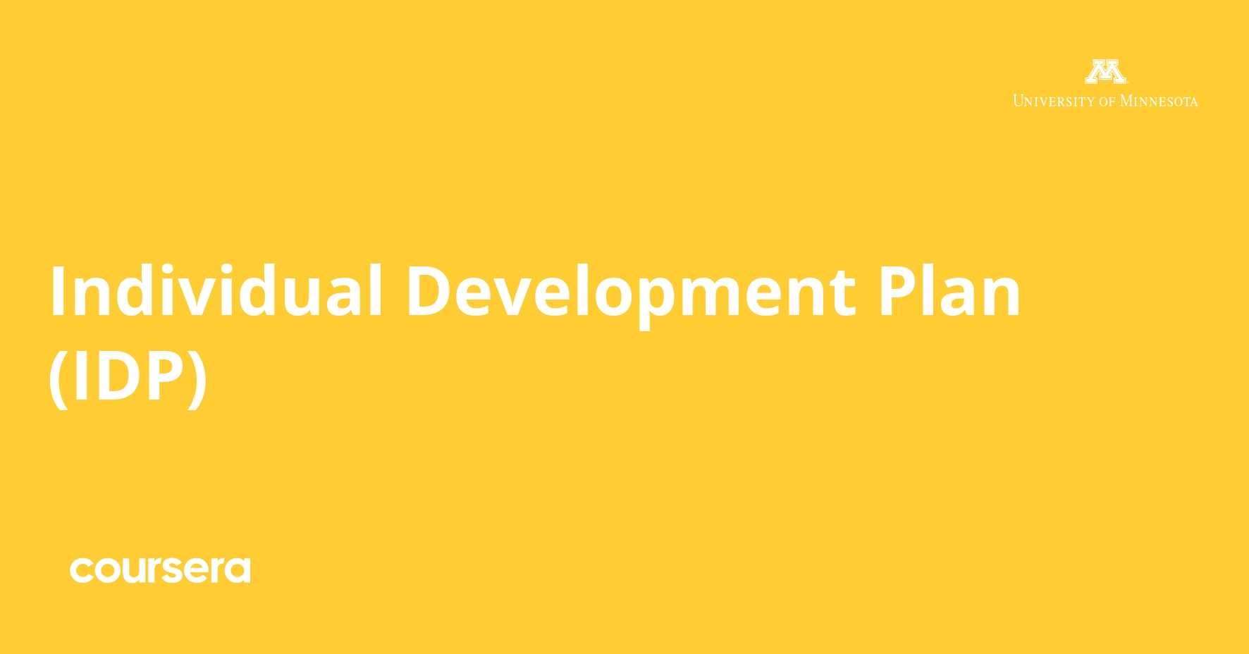 Individual Development Plan (IDP) | Coursera
