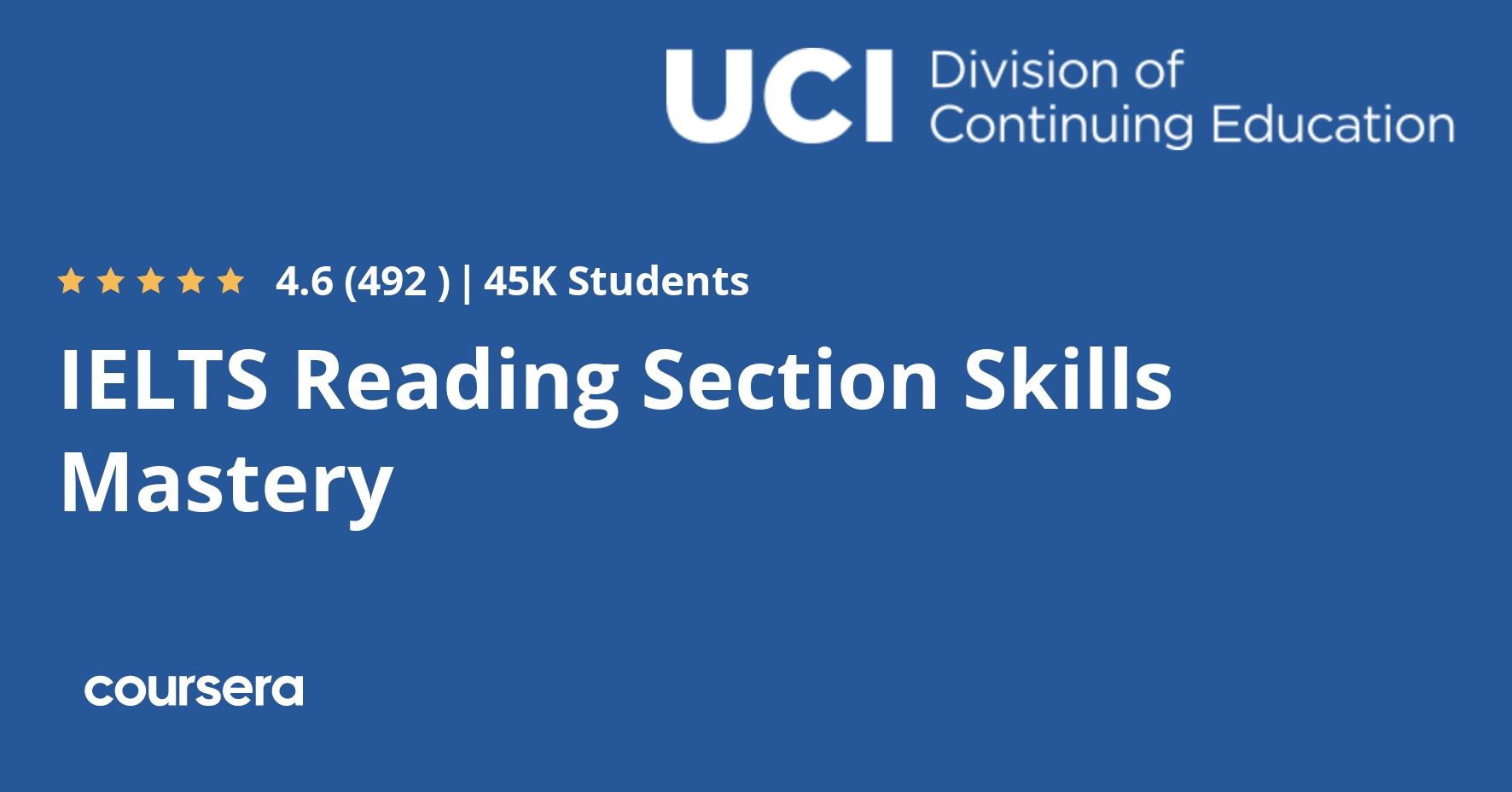 IELTS Reading Section Skills Mastery | Coursera