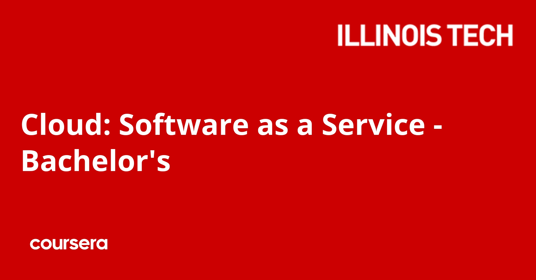 Cloud: Software as a Service - Bachelor's | Coursera