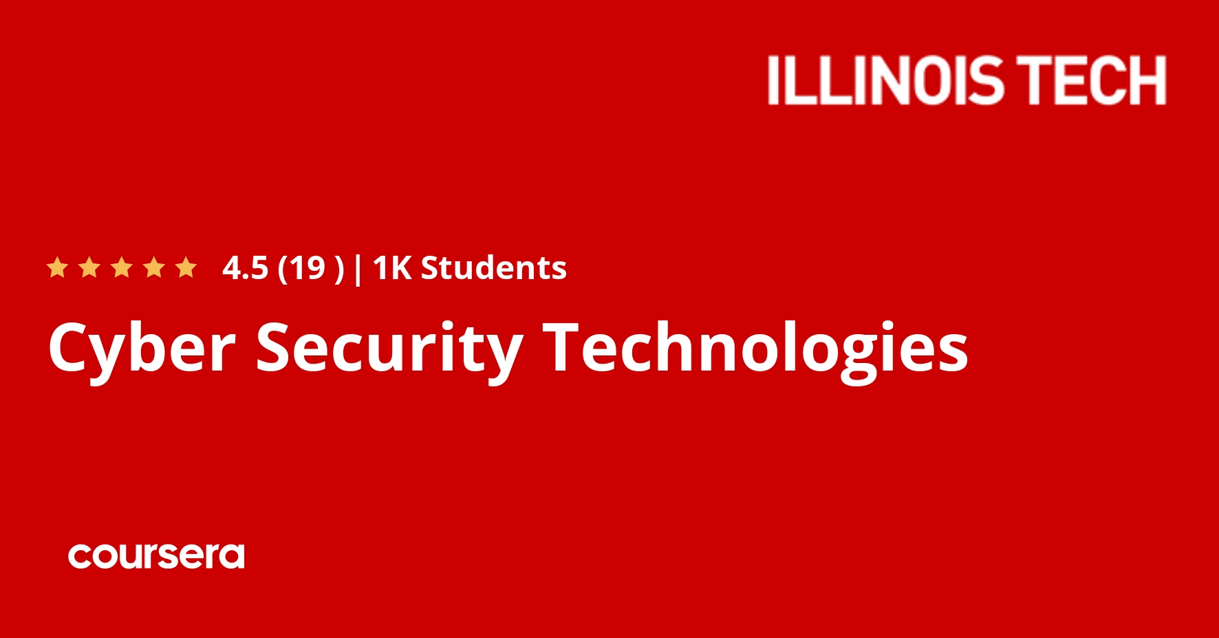 Cyber Security Technologies | Coursera
