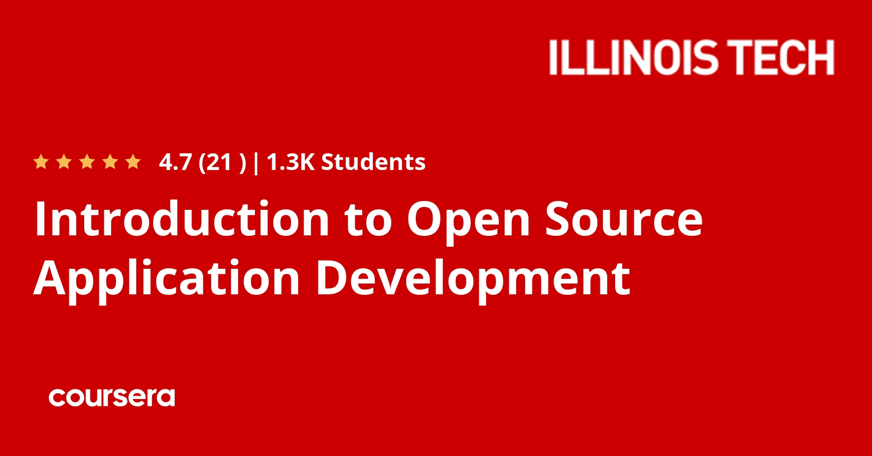 Introduction to Open Source Application Development | Coursera