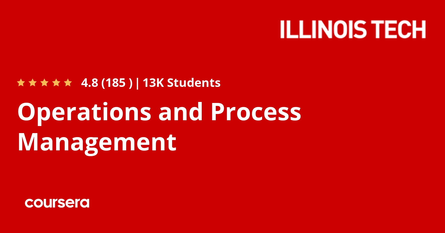 Operations and Process Management | Coursera