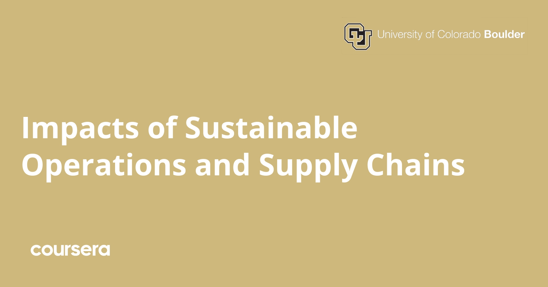 Impacts of Sustainable Operations and Supply Chains | Coursera