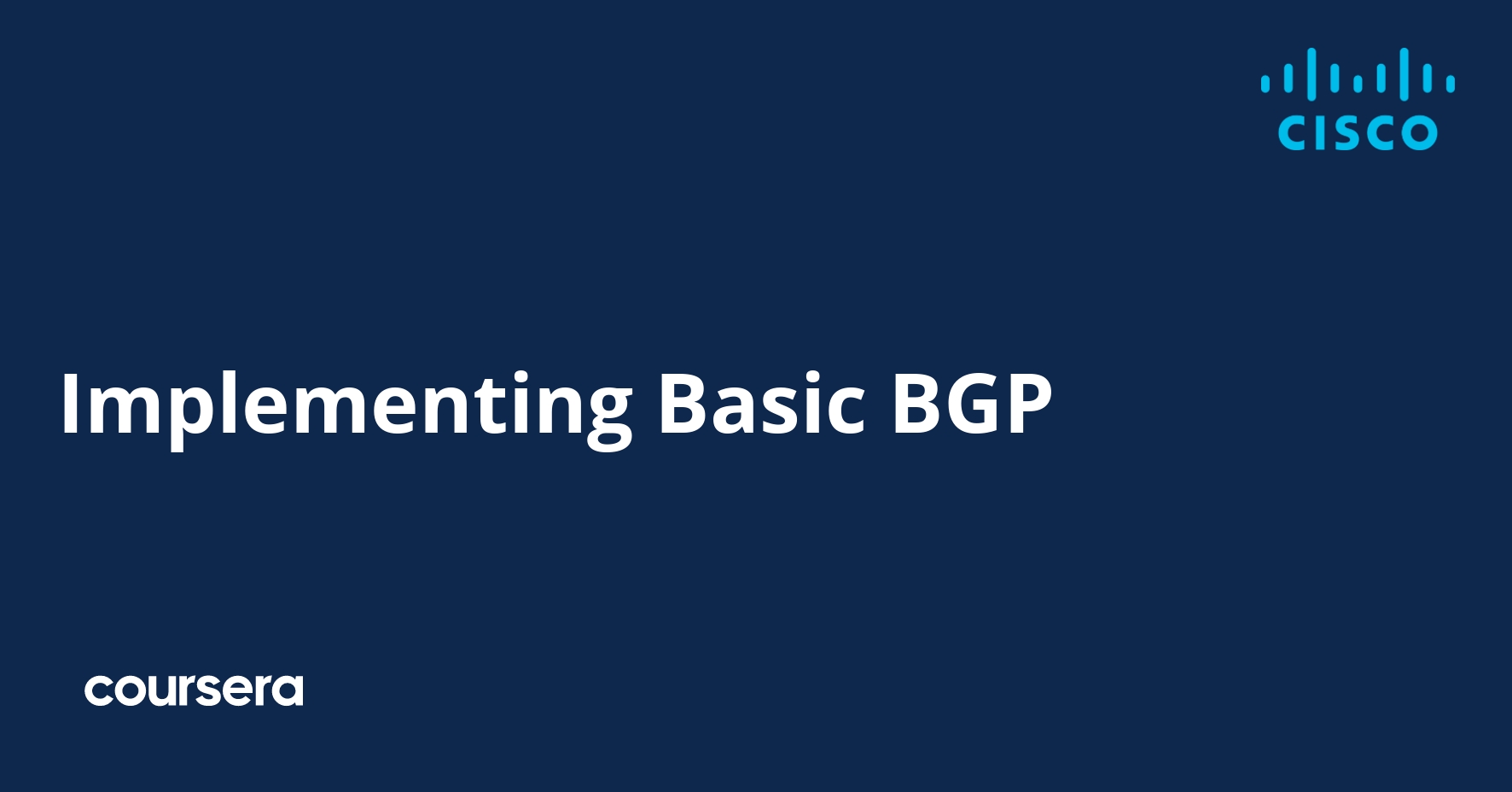 Implementing Basic BGP | Coursera