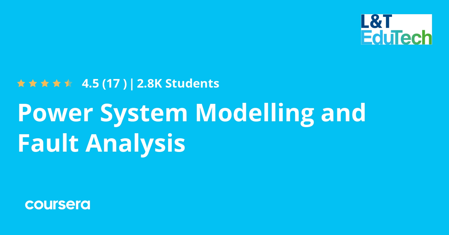 Power System Modelling and Fault Analysis | Coursera