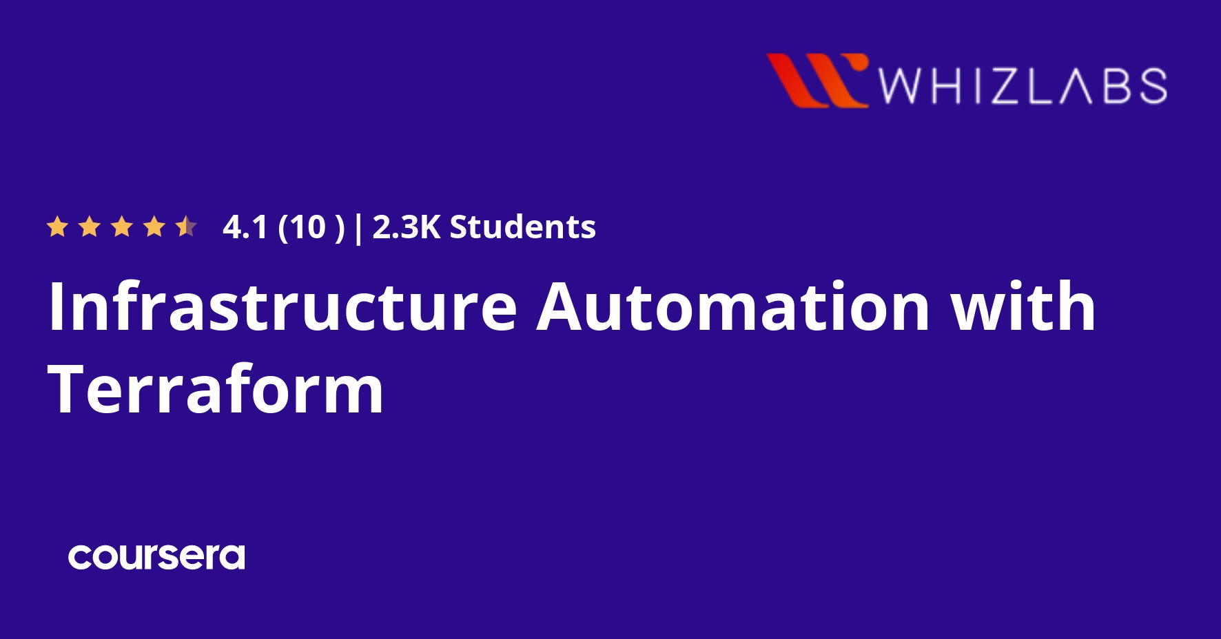 Infrastructure Automation With Terraform Coursera