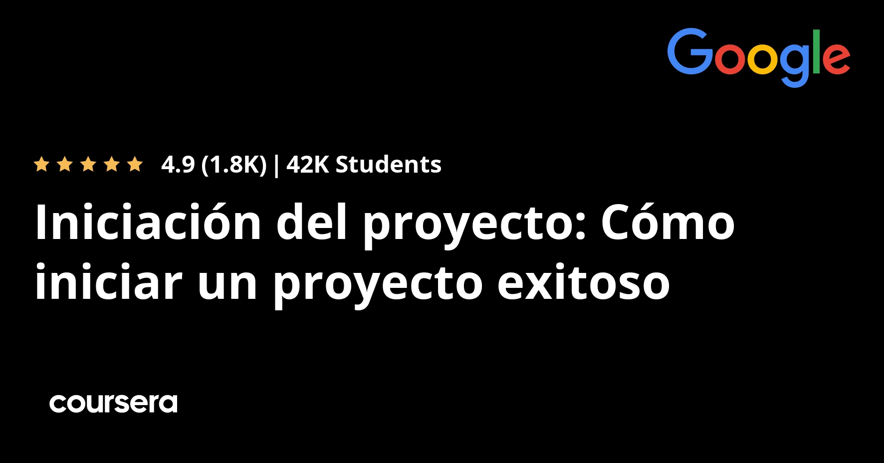 Iniciación del proyecto: Cómo iniciar un proyecto exitoso | Coursera