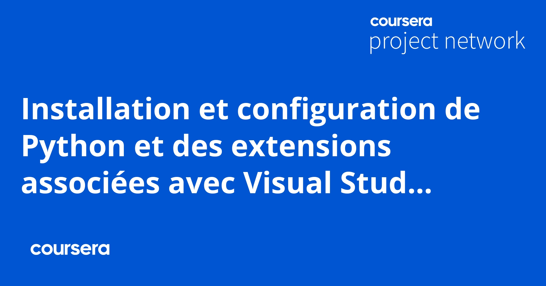 Installation Et Configuration De Python Et Des Extensions Associ es 