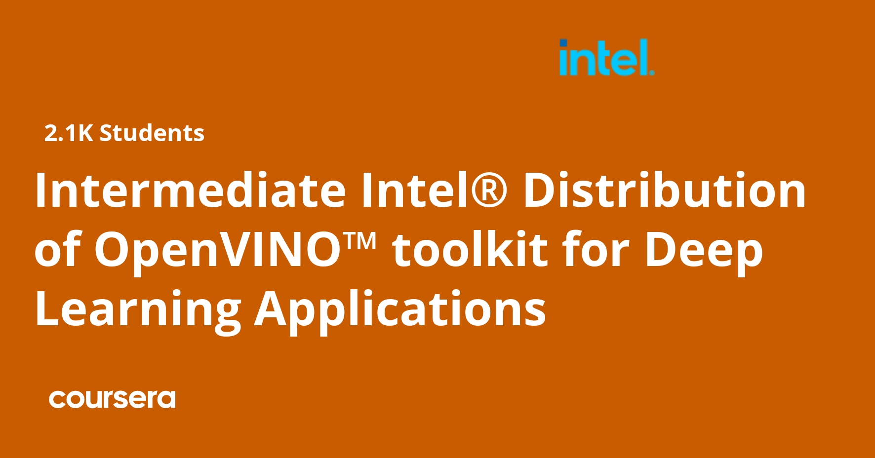 Intermediate Intel® Distribution Of Openvino™ Toolkit For Deep Learning