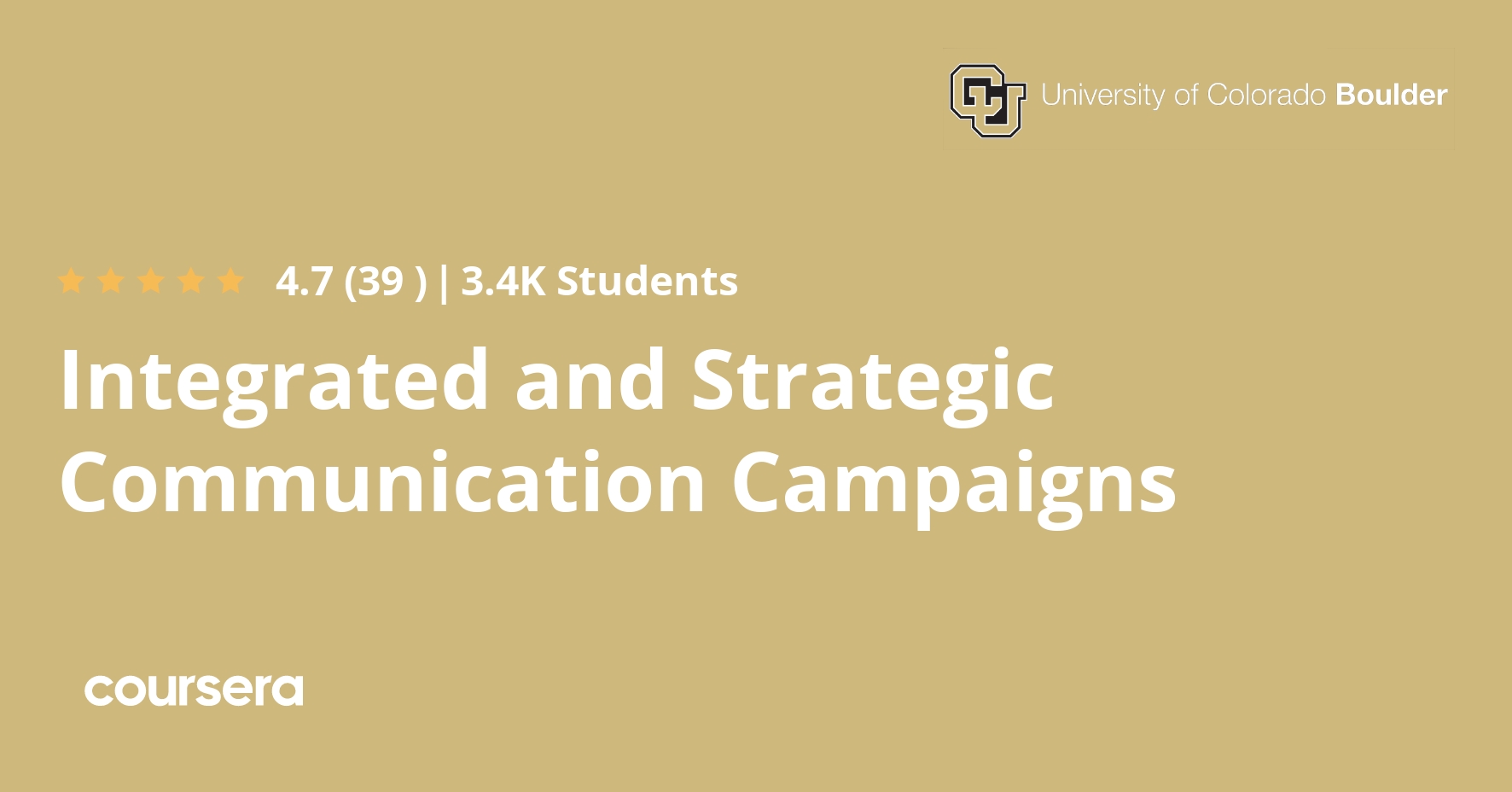 Integrated and Strategic Communication Campaigns | Coursera