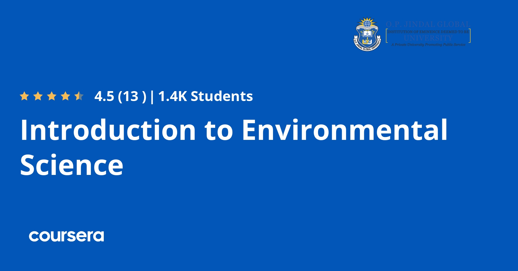Introduction to Environmental Science | Coursera