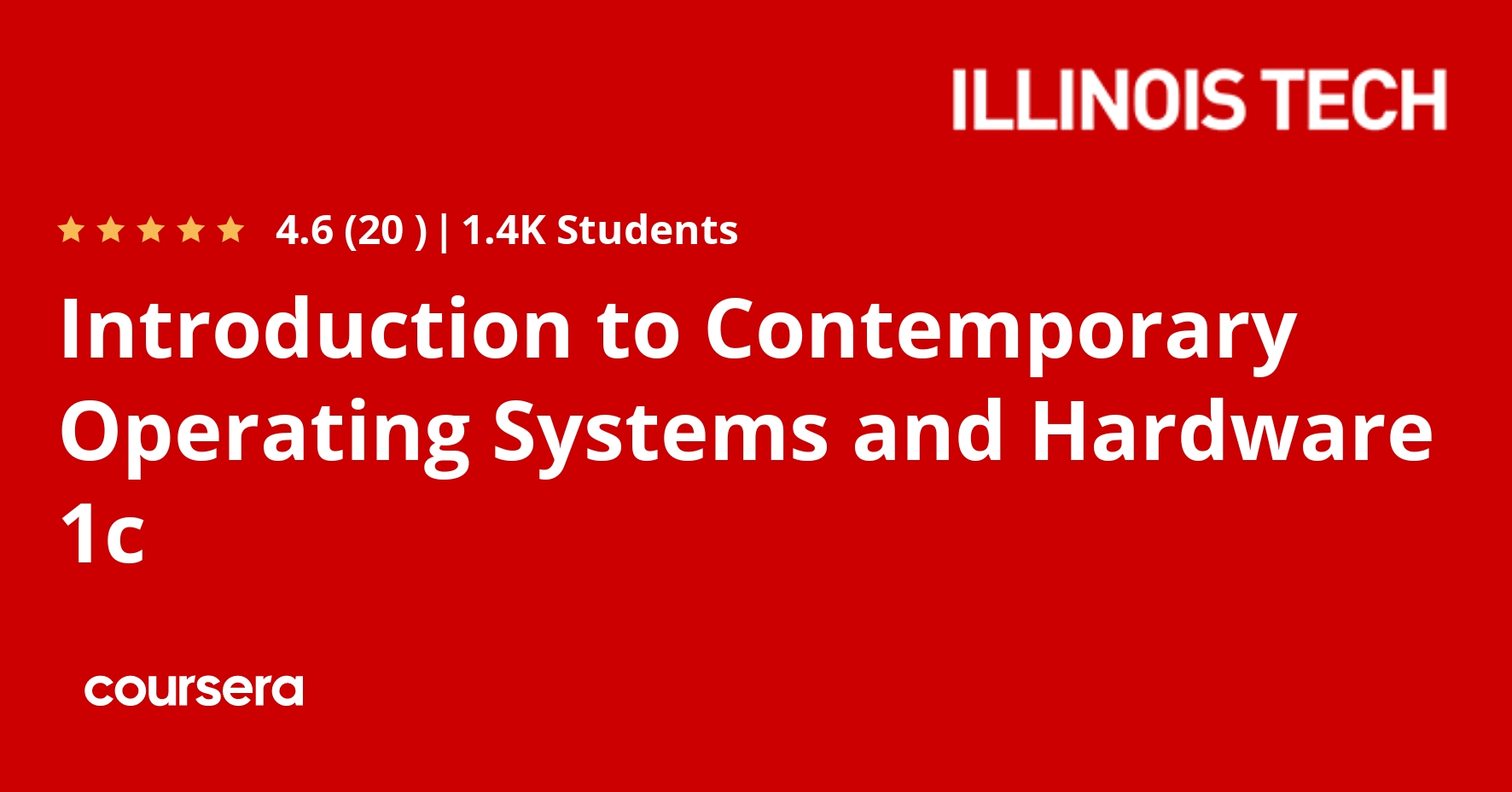 Introduction to Contemporary Operating Systems and Hardware 1c | Coursera