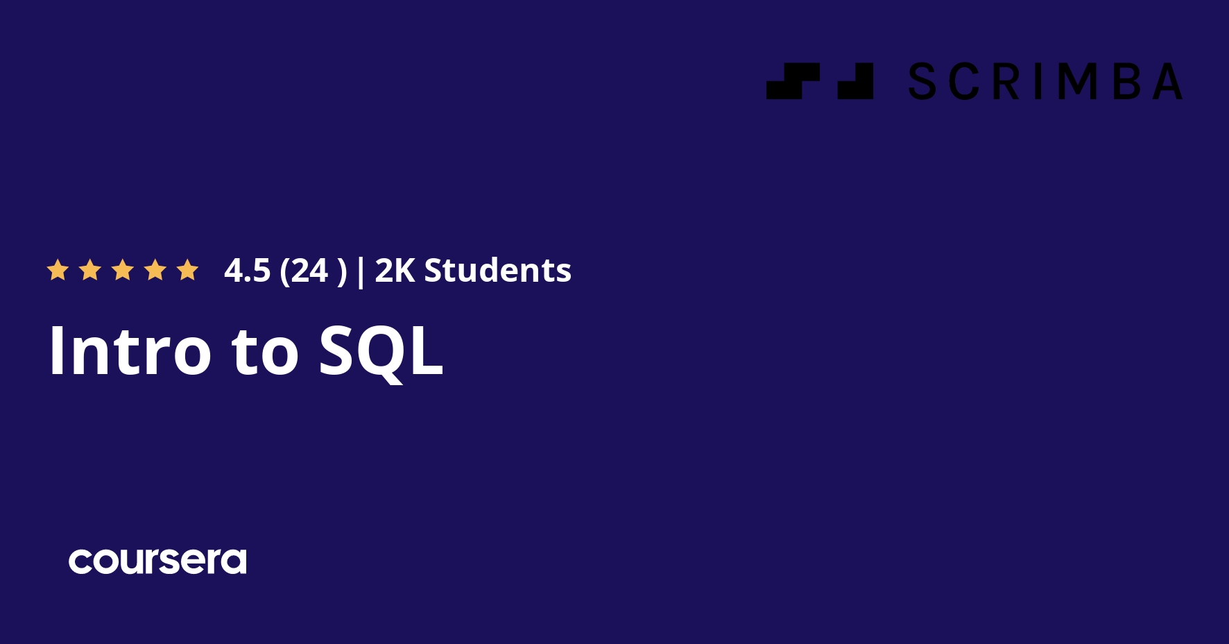 Intro to SQL | Coursera