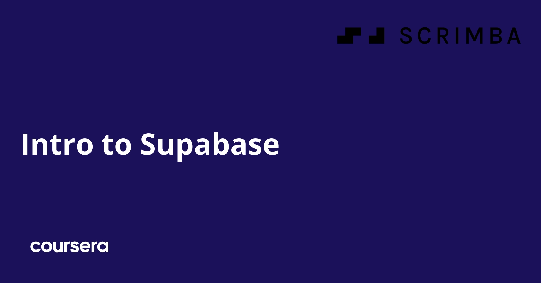 Intro to Supabase | Coursera