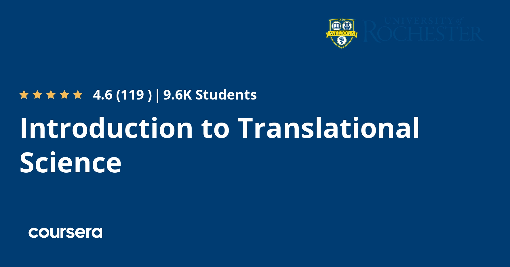 Introduction to Translational Science | Coursera