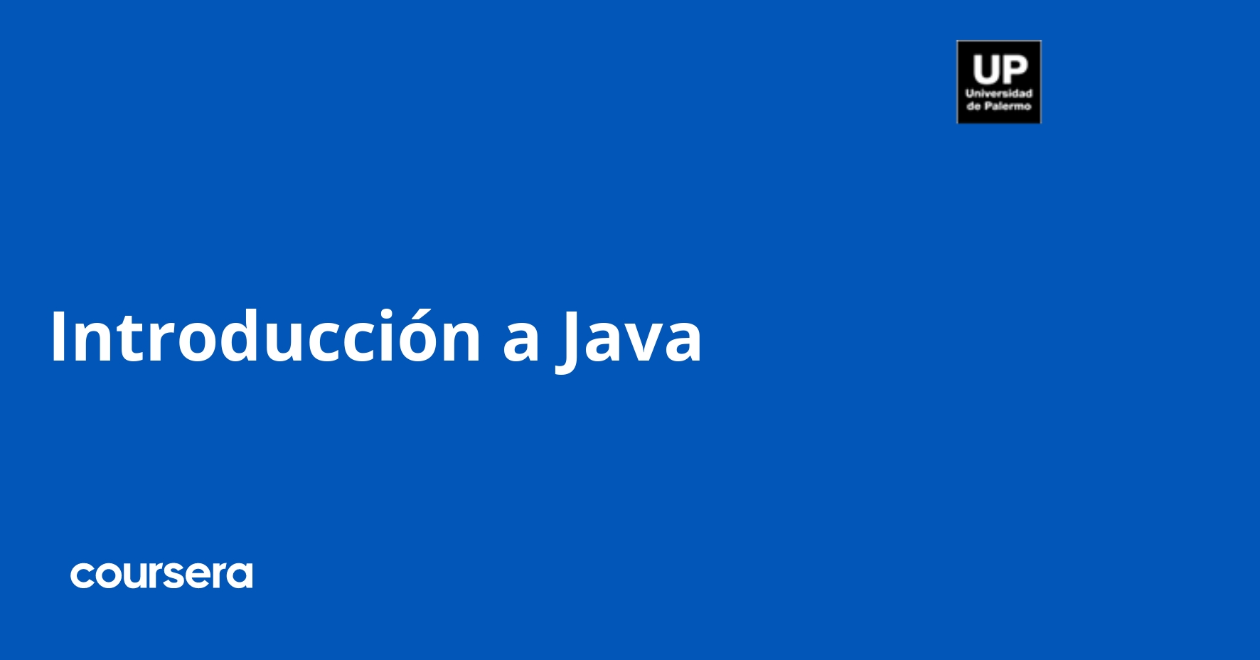 Introducción a Java | Coursera