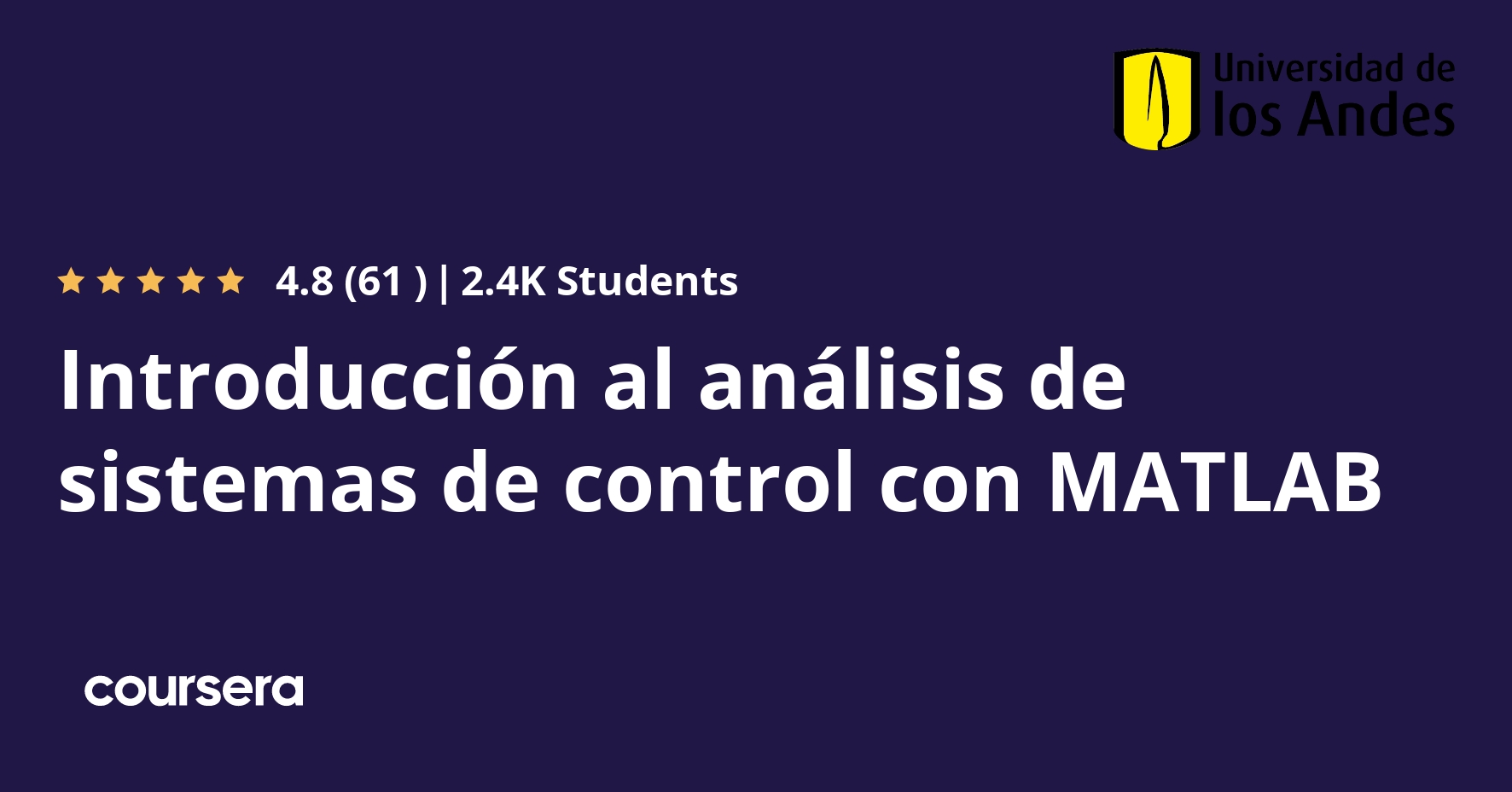 Introducción al análisis de sistemas de control con MATLAB | Coursera