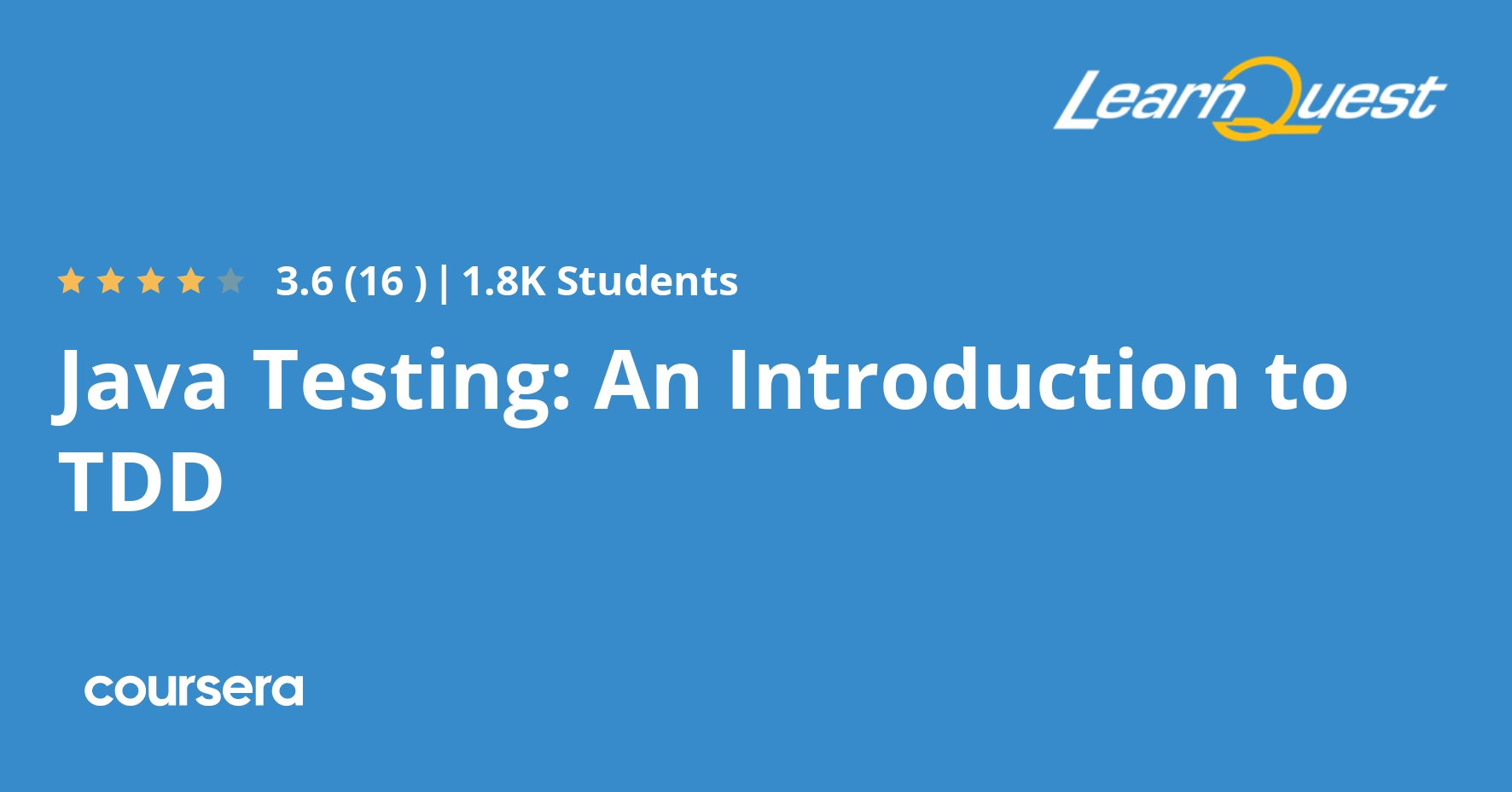 Java Testing: An Introduction to TDD | Coursera