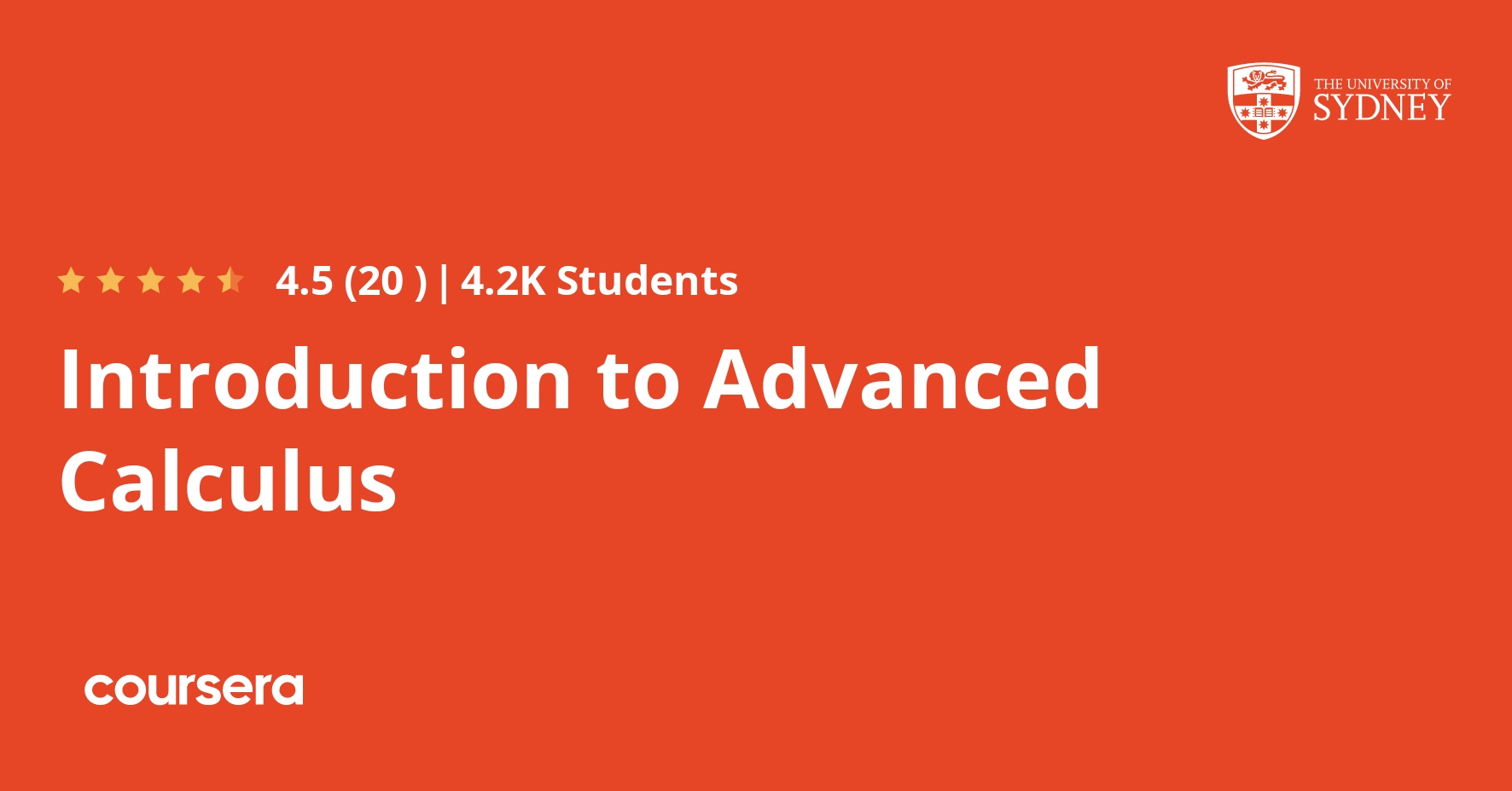 Introduction to Advanced Calculus | Coursera