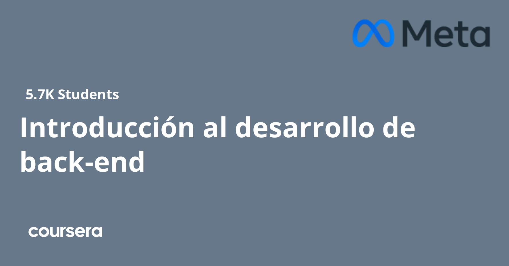 Introducción al desarrollo de back-end | Coursera