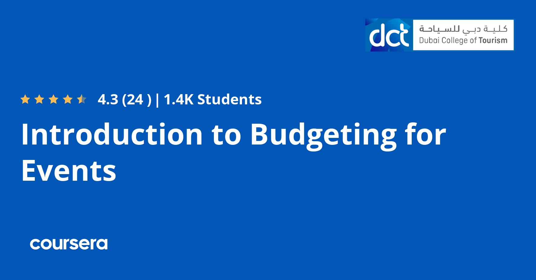 Introduction to Budgeting for Events | Coursera
