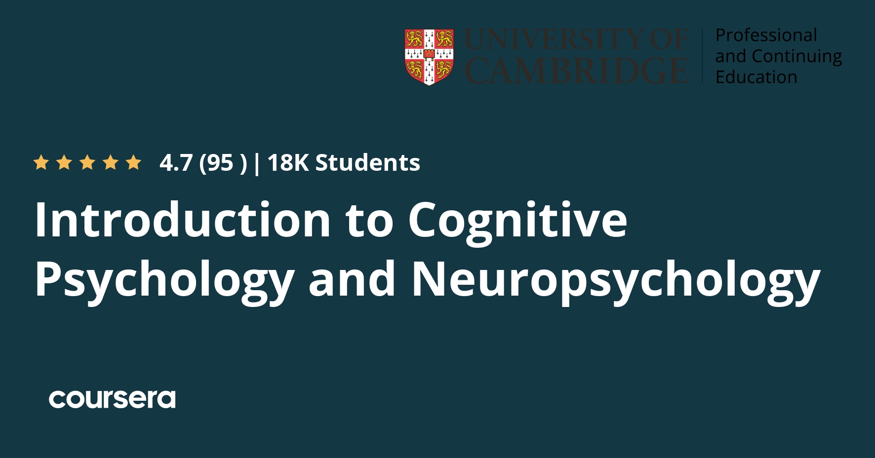 Introduction to Cognitive Psychology and Neuropsychology | Coursera
